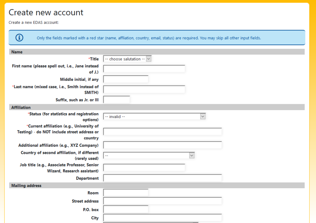 EDAS Submission Steps