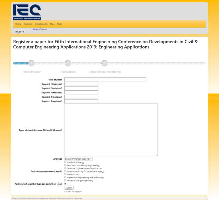 EDAS Submission Steps